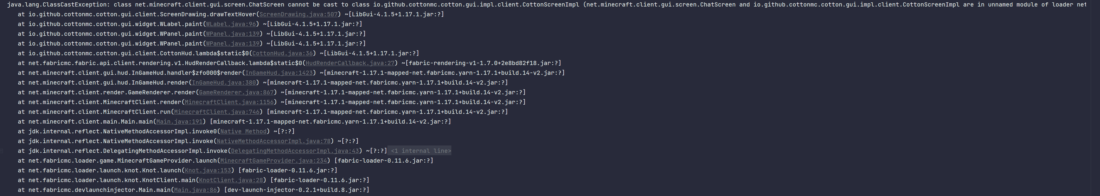 Using WLabel or WText in a HUD crashes the game · Issue #130 · CottonMC/LibGui · GitHub