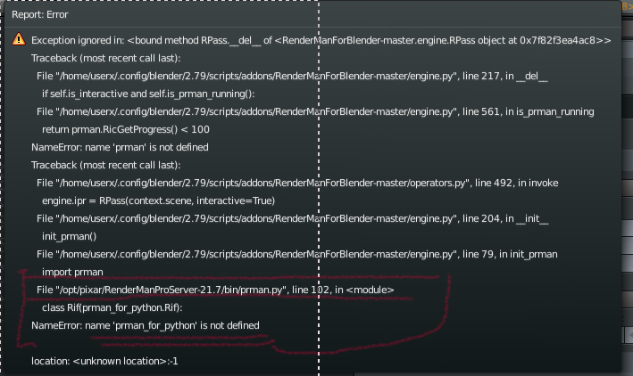 Start IPR error: prman_for_python Not defined · Issue #579 · prman-pixar/RenderManForBlender ...