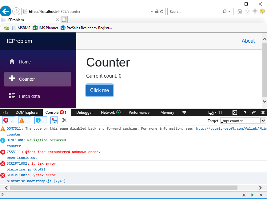 Blazorise not working in internet explorer · Issue #224 · Megabit ...