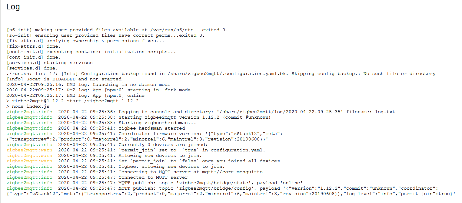 Pairing via Frontend - Problem · Issue #326 · danielwelch/hassio-zigbee2mqtt · GitHub
