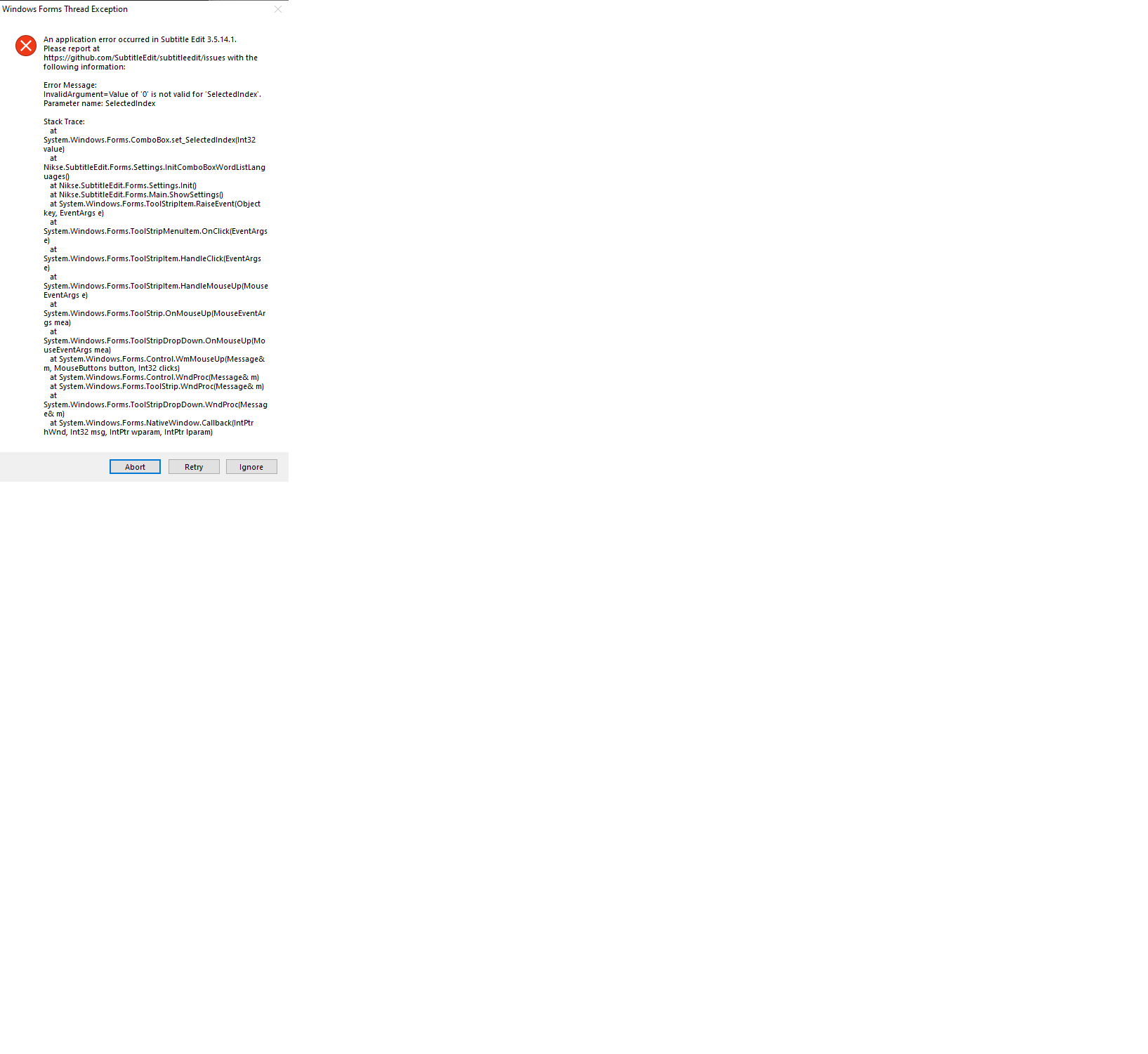 Options / Settings · Issue #4061 · SubtitleEdit/subtitleedit · GitHub