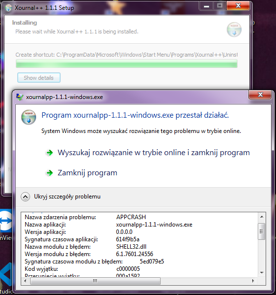 Installer crashes after installing on Windows 7 · Issue #3932 · xournalpp/xournalpp · GitHub