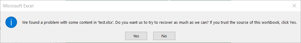 Excel File Created Shows An Error Warning · Issue 2315 · Sheetjs Sheetjs · Github