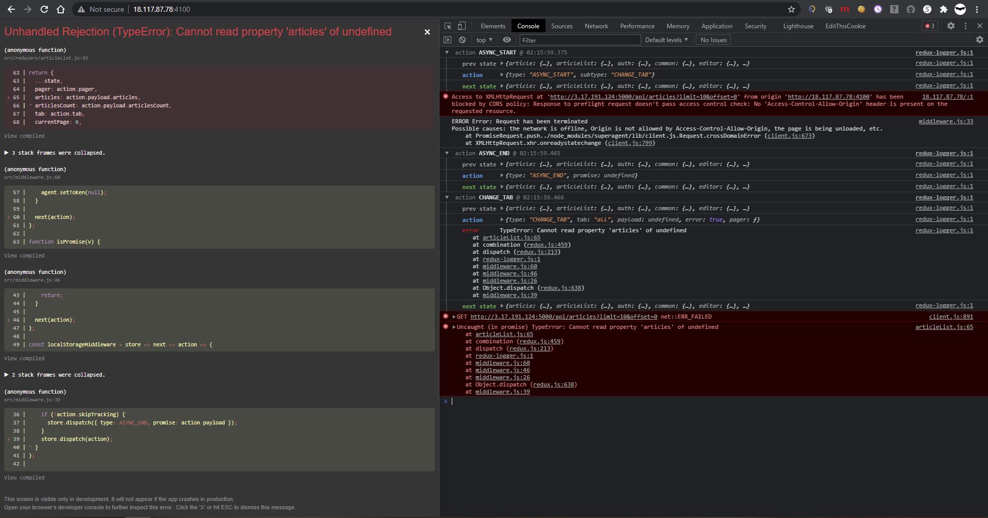 CORS error · Issue #692 · gothinkster/realworld · GitHub