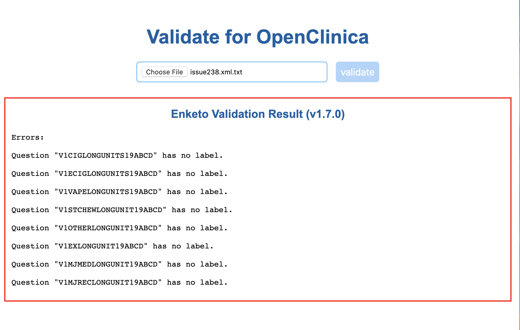 Item with no label (Cannot read property 'after' of undefined error ...