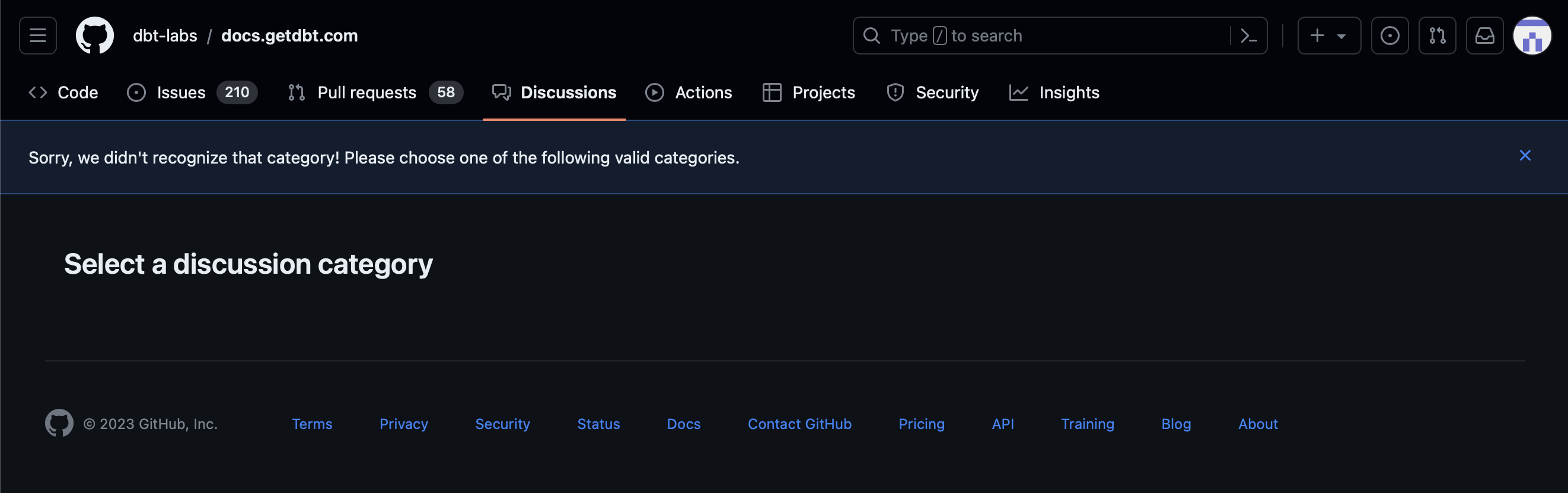 Broken Link? Open a discussion on the Developer Hub · Issue #4178 · dbt-labs/docs.getdbt.com ...