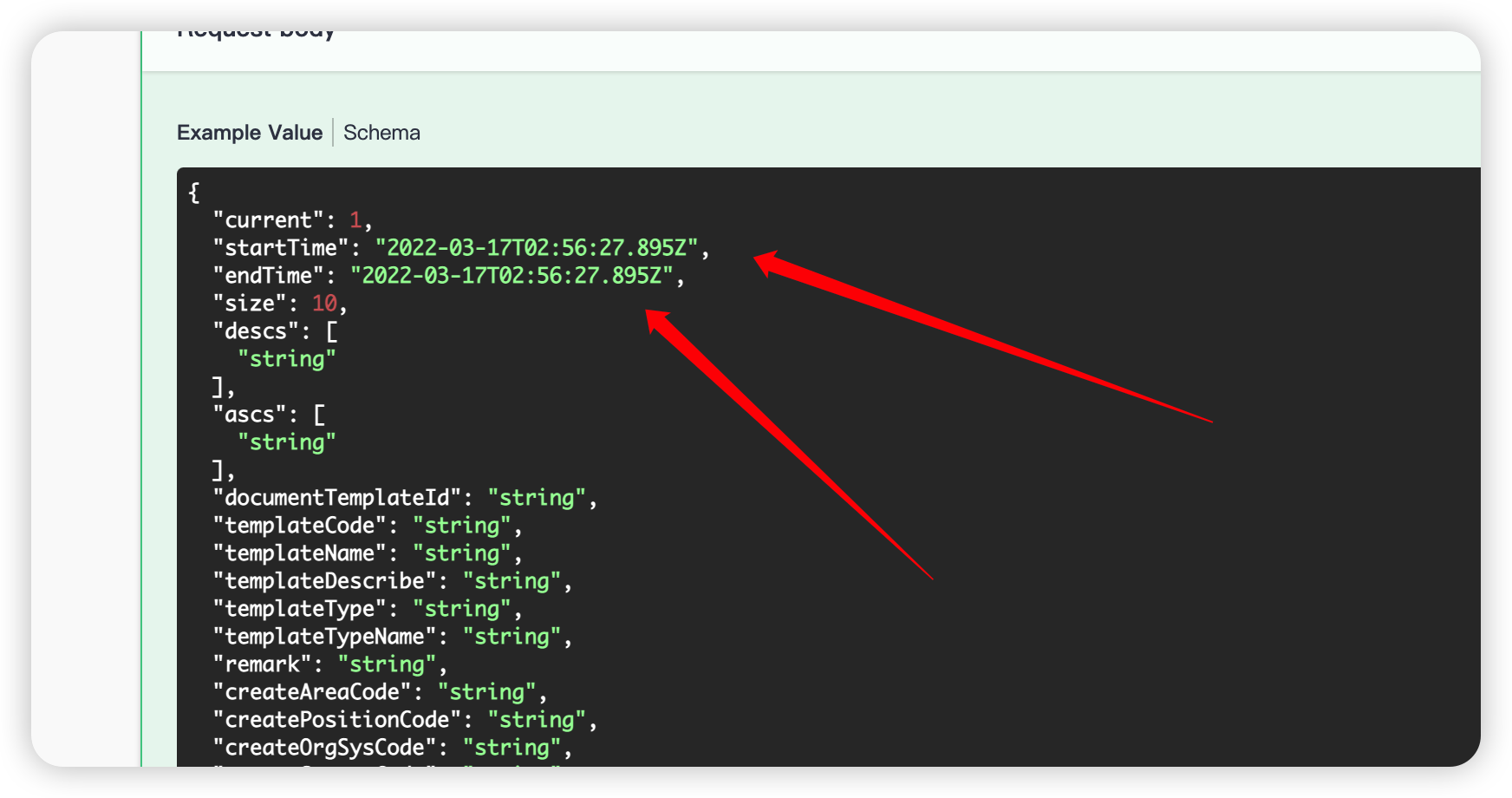 The Latest Date Type Example Or Defaultvalue Setting Is Invalid · Issue 1557 · Springdoc