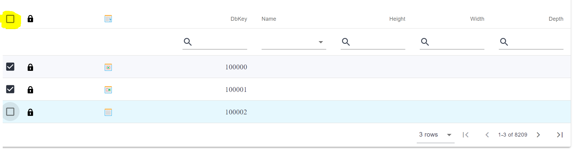 When selecting row programmatic header checkbox not changing as intermediate selection · Issue ...
