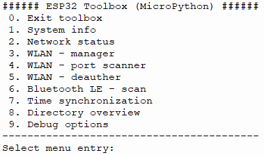 GitHub - KingKeule/ESP32_Toolbox_MicroPython: A collection of different functions to get to know ...