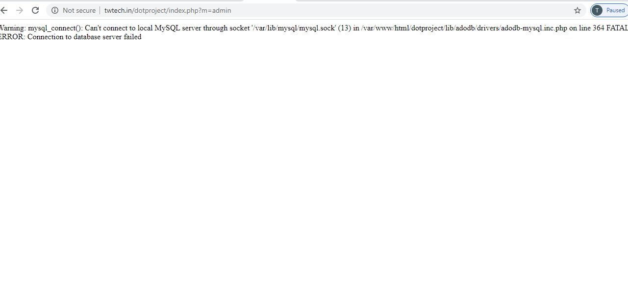 Dot project mysql PHP issue · Issue #133 · dotproject/dotProject · GitHub