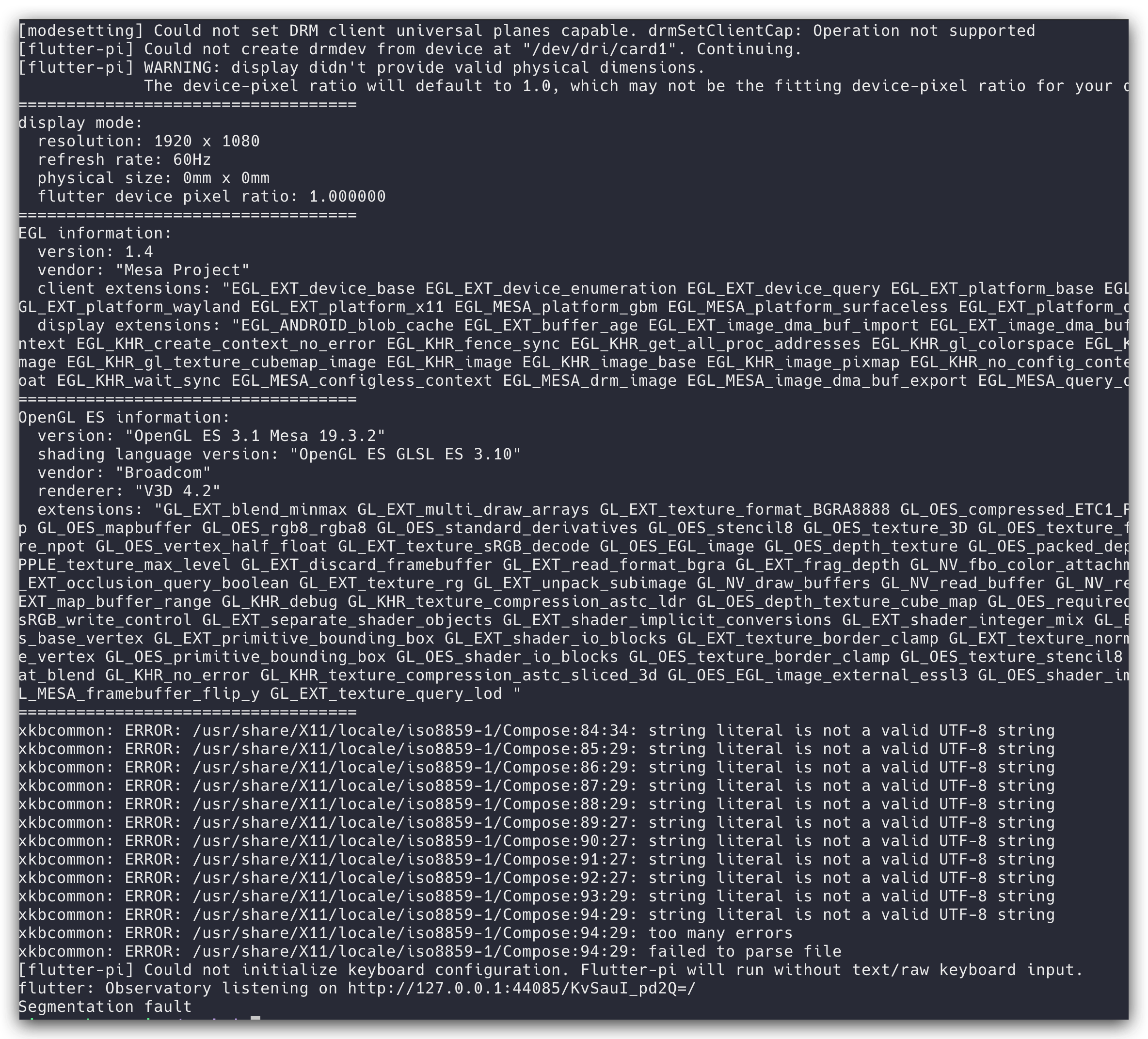 Pi 400 Error Issue 143 Ardera flutter pi GitHub