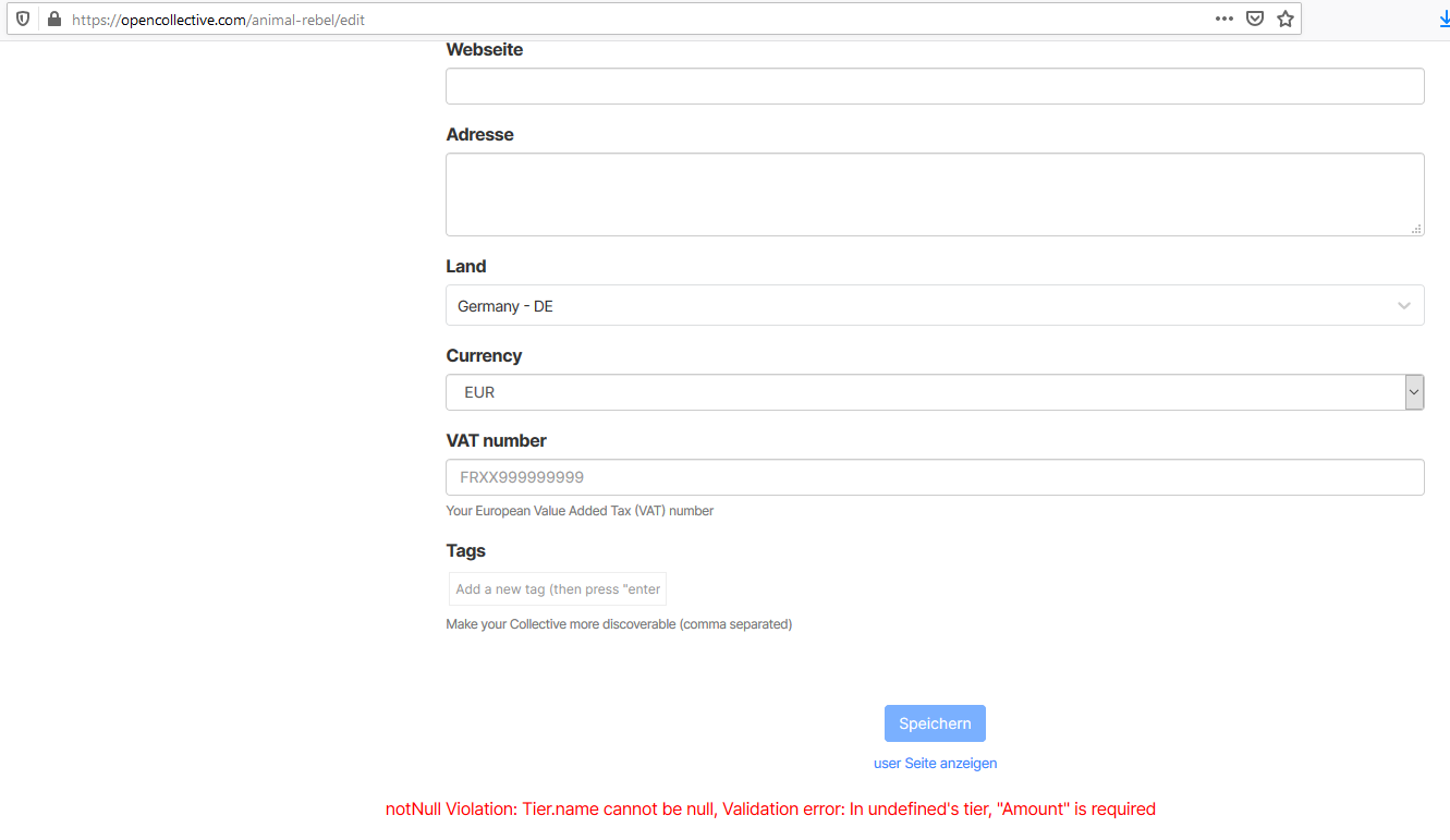 notNull Violation: Tier.name cannot be null, Validation error: In undefined's tier, "Amount" is ...