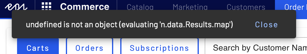 Commerce Order Management: always empty order list with error · Issue #44 · episerver/netcore ...