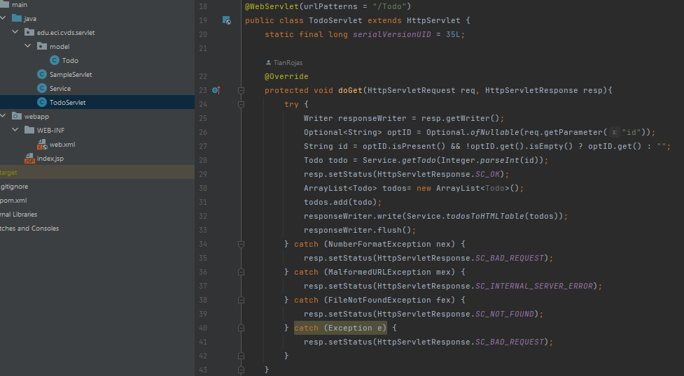 GitHub - Tianrojas/CVDS-lab5