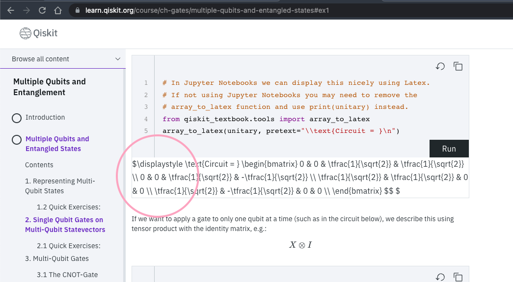[Content UI] Unrendered Mathjax formula showing on page · Issue #794 · Qiskit/platypus · GitHub
