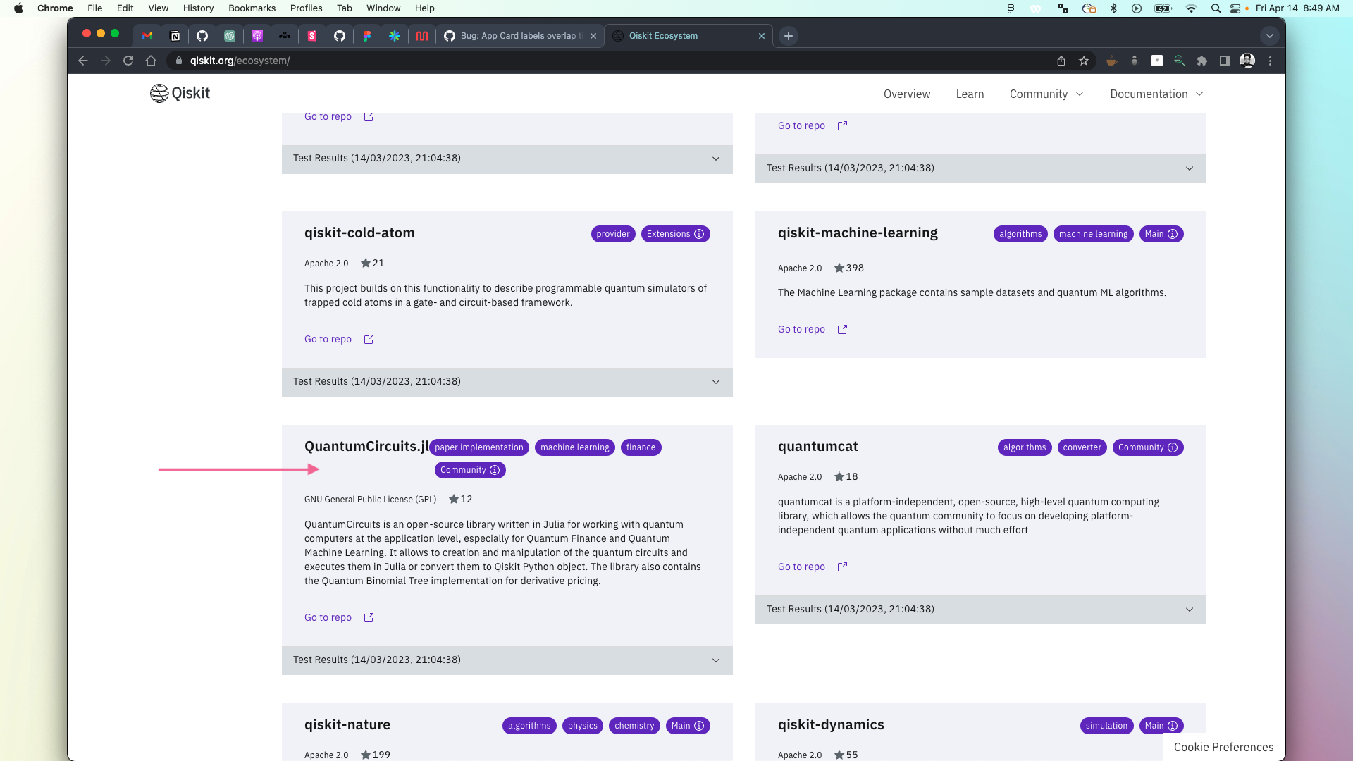 Bug: App Card labels overlap title · Issue #2852 · Qiskit/qiskit.org · GitHub