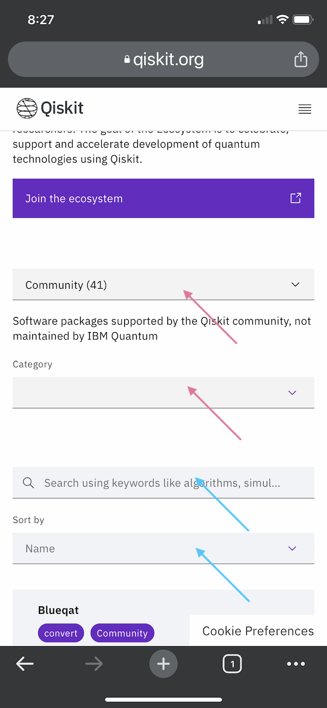 Bug: inconsistent colors on Ecosystem page (mobile) · Issue #3371 · Qiskit/qiskit.org · GitHub