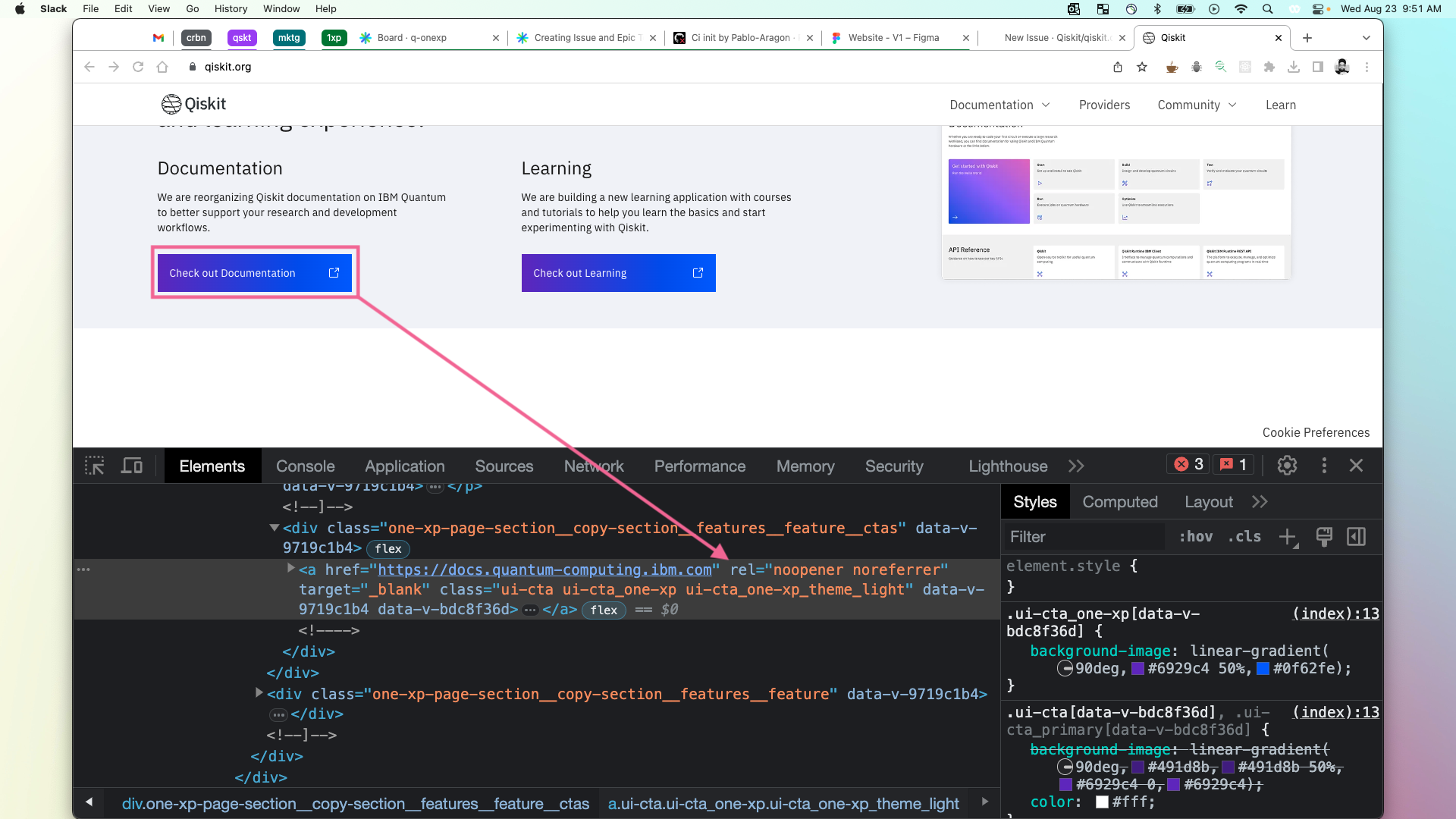 [Banner]: update `rel` attribute for CTAs that point to Docs and Learning · Issue #3514 · Qiskit ...