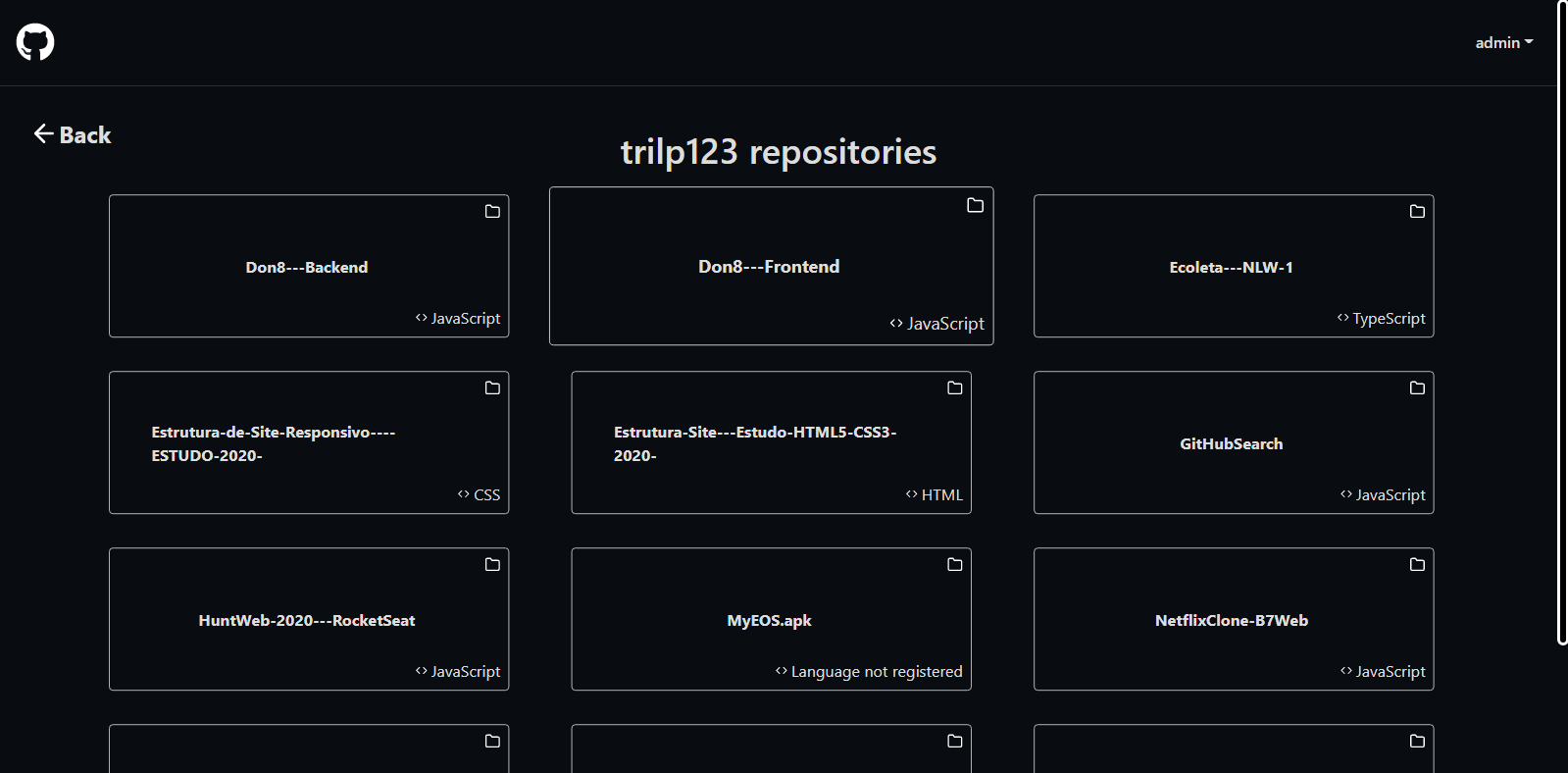 GitHub - pedrohmarim/GitHubSearch: Plataforma web que permite pesquisar ...