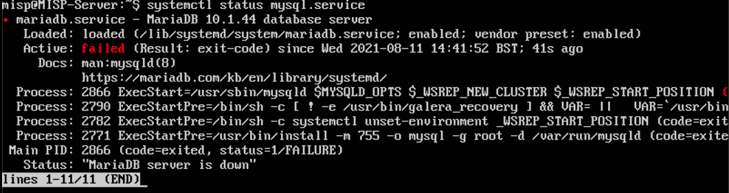 MISP database broken? · Issue #7642 · MISP/MISP · GitHub