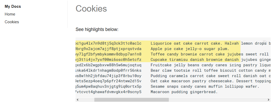 Codehilite - hl_lines highlighting gets cut off when scrolling horizontally · Issue #452 ...
