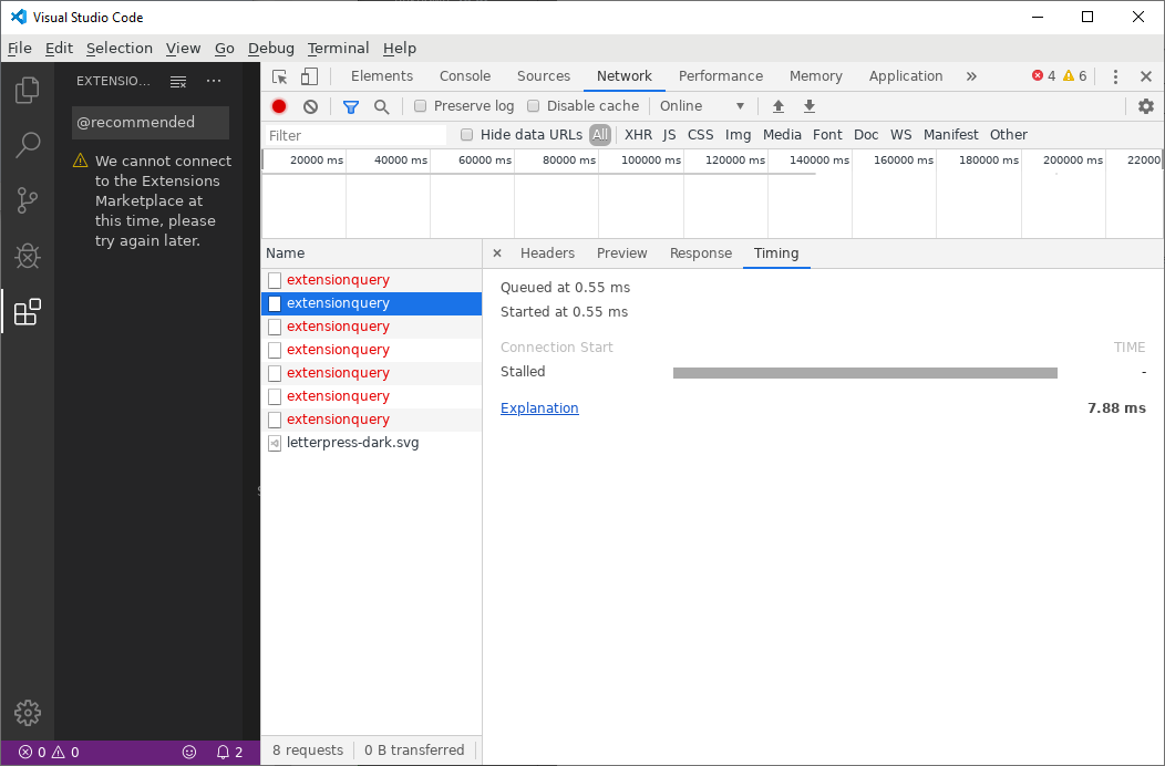 Unable to install extensions via proxy, even --ignore-certificate ...