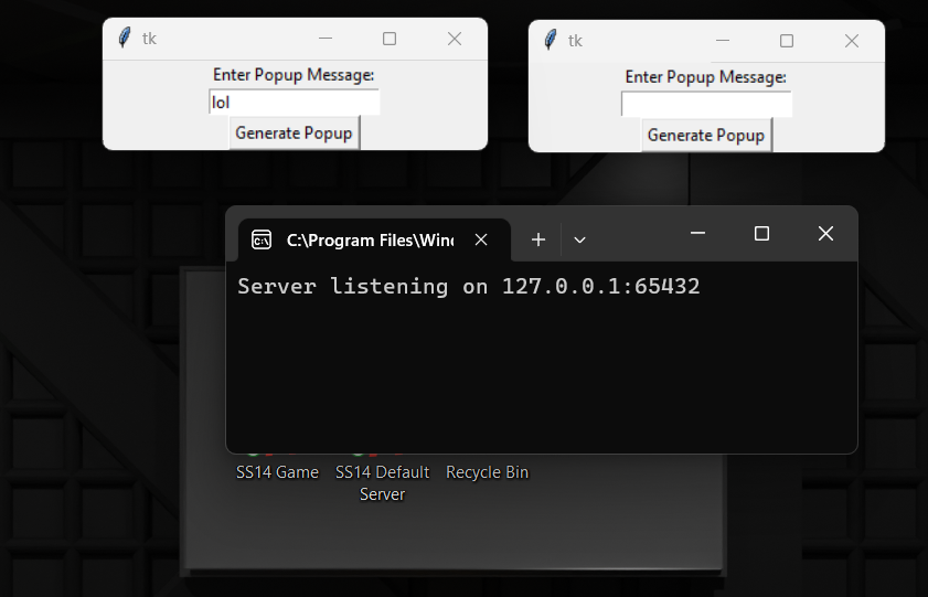 GitHub - slycoolgamer/PopupServerAndClient: if you run the server everyone using a the client ...