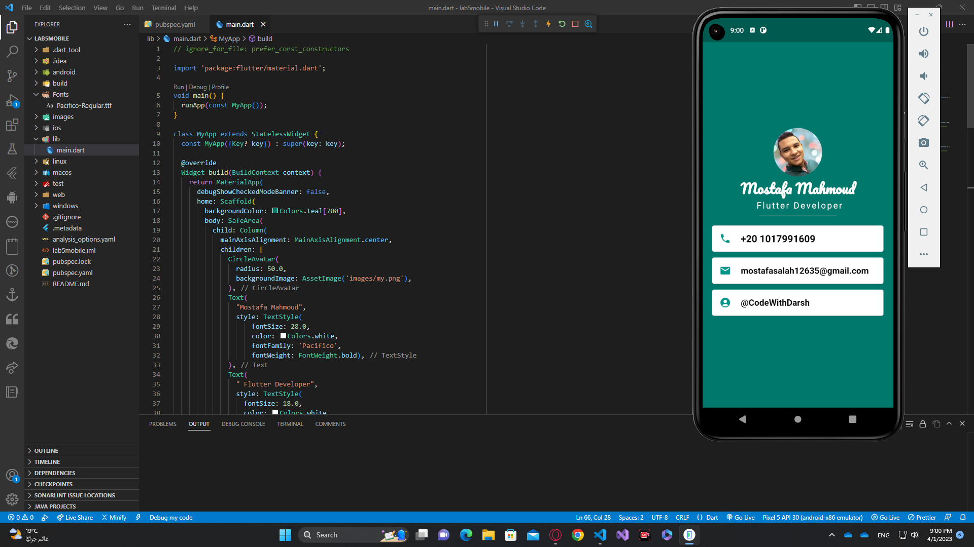 GitHub - Mostafamahmoud12824/-a-simple-business-card-app-in-Flutter ...