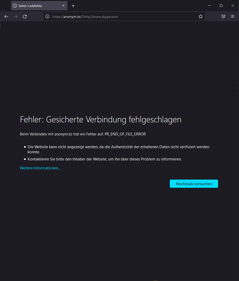 PR_END_OF_FILE_ERROR in Firefox on connection bypass · Issue #1478 · AdguardTeam/CoreLibs · GitHub