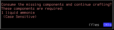 Warning about liquid ammonia missing when starting crafting · Issue #64287 · CleverRaven ...