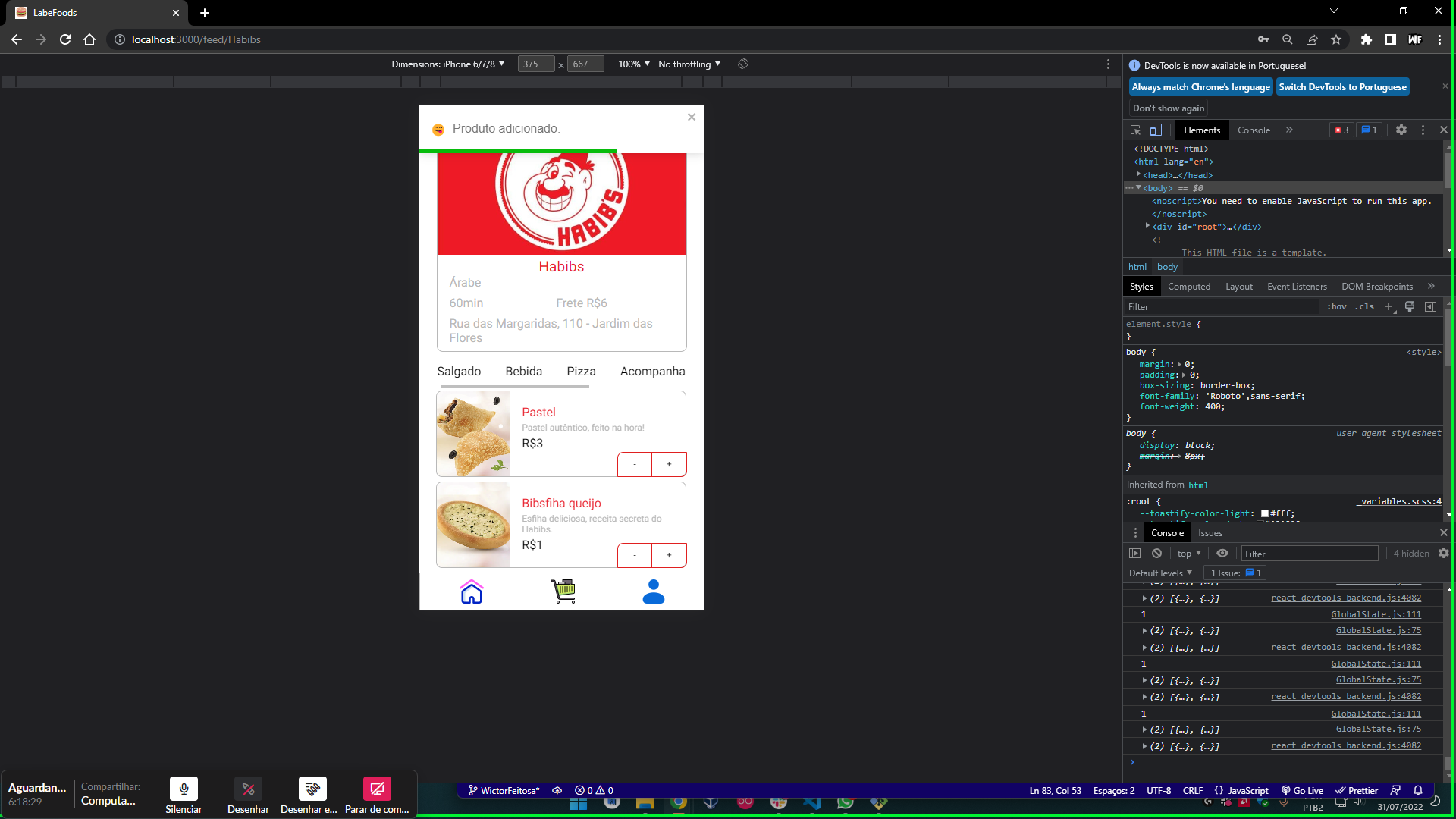 GitHub - GalileoGuilherme/LabeFood