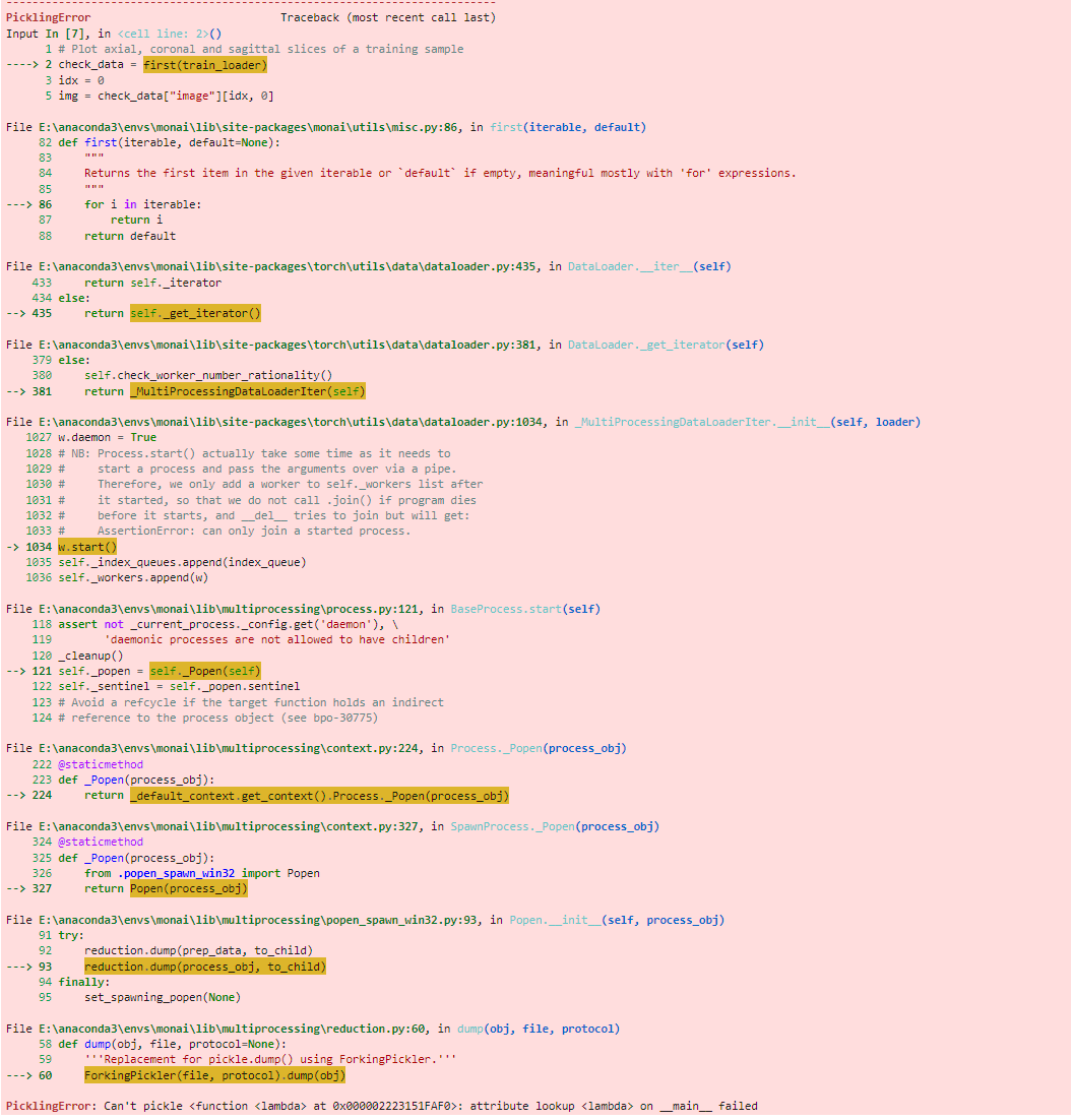3d_ldm_tutorial DataLoader Pickle error · Issue #142 · Project-MONAI/GenerativeModels · GitHub