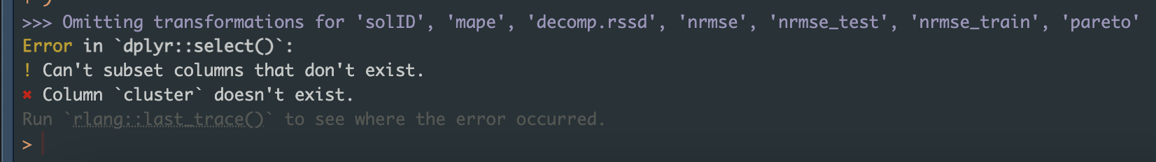 robyn_clusters return error · Issue #824 · facebookexperimental/Robyn · GitHub