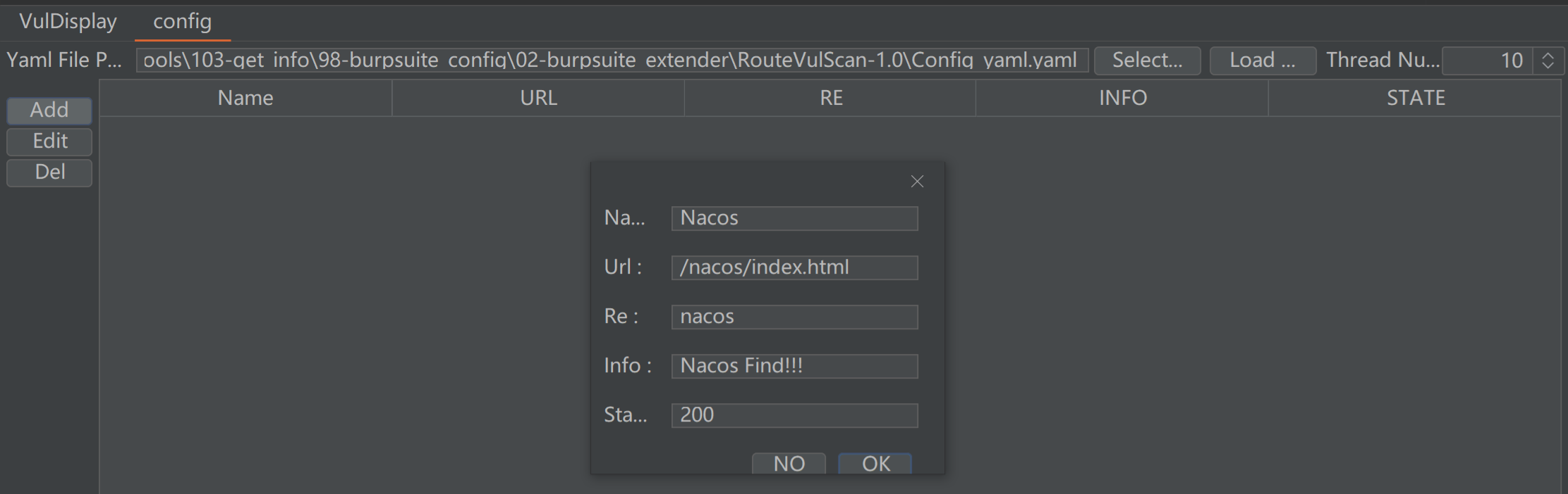 Config_yaml.yaml配置文件生成失败 · Issue #2 · F6JO/RouteVulScan · GitHub