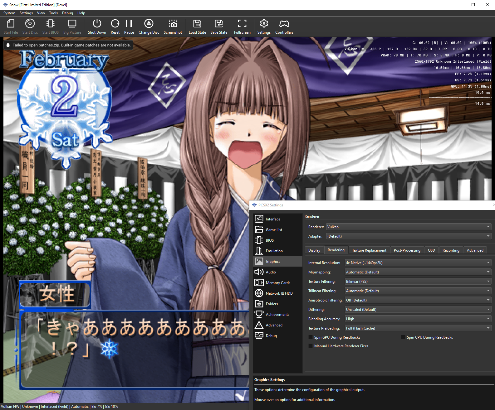 [BUG]: Snow - Alpha Issues · Issue #9043 · PCSX2/pcsx2 · GitHub
