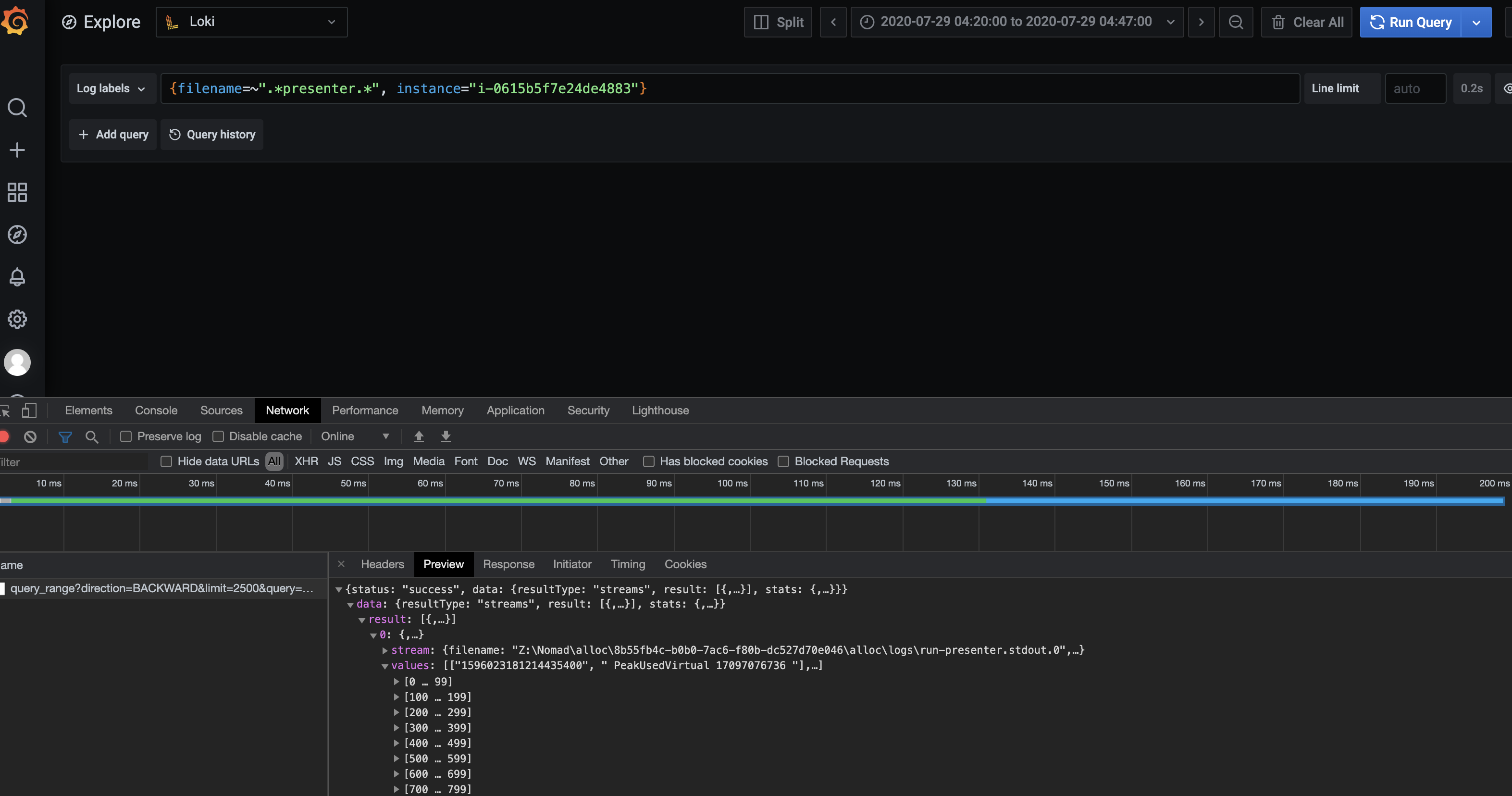 Loki doesn't return all log entries matching query in Grafana explorer even when limit is very ...