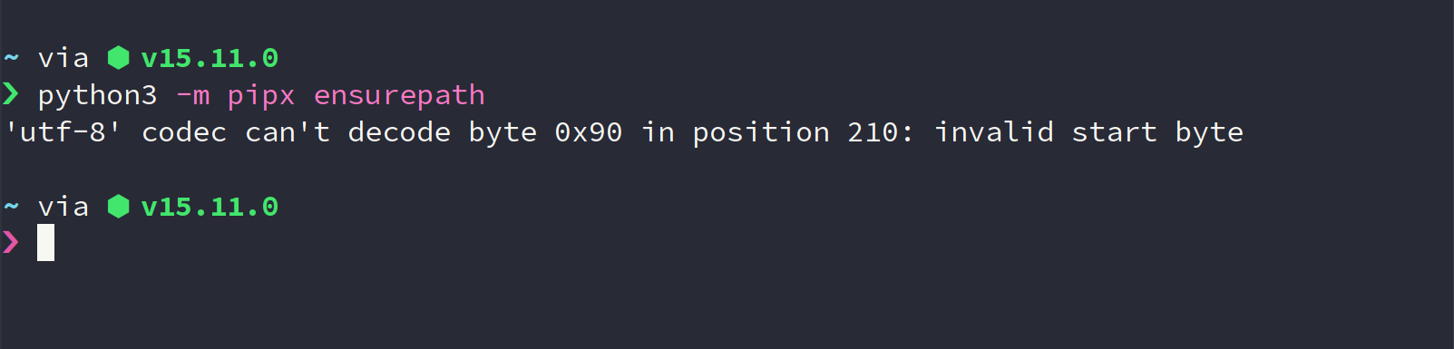 utf-8 error when using ensurepath · Issue #644 · pypa/pipx · GitHub