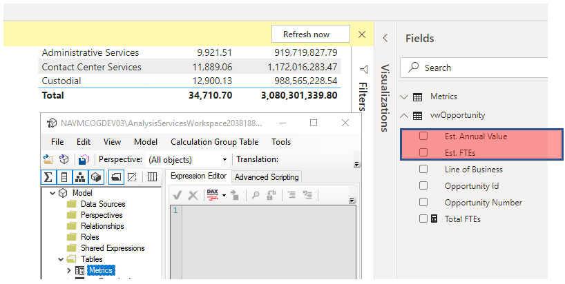 Creating calculation group removes the ability to summarize existing fields in Power BI model ...