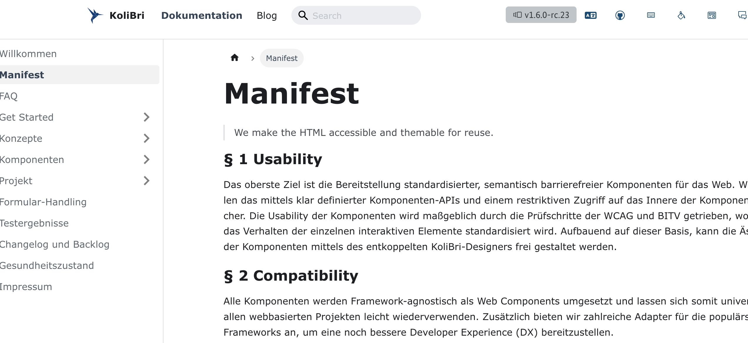 Website Dokumentation Manifest Überschriften Deutsch · Issue 4749 · Public Uikolibri · Github 