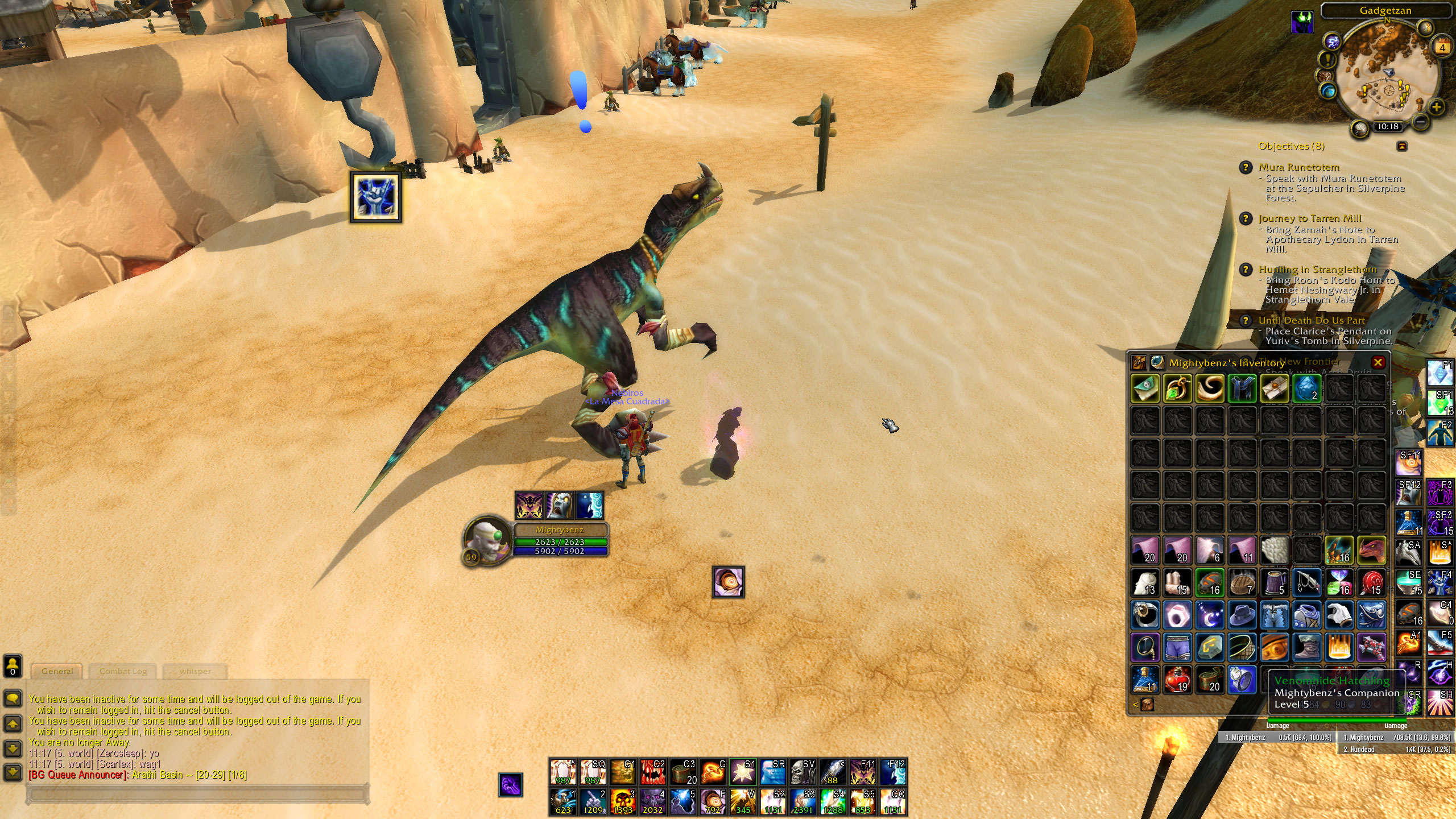 [Quest] Final evolution of Venomhide is too large for undead players ...