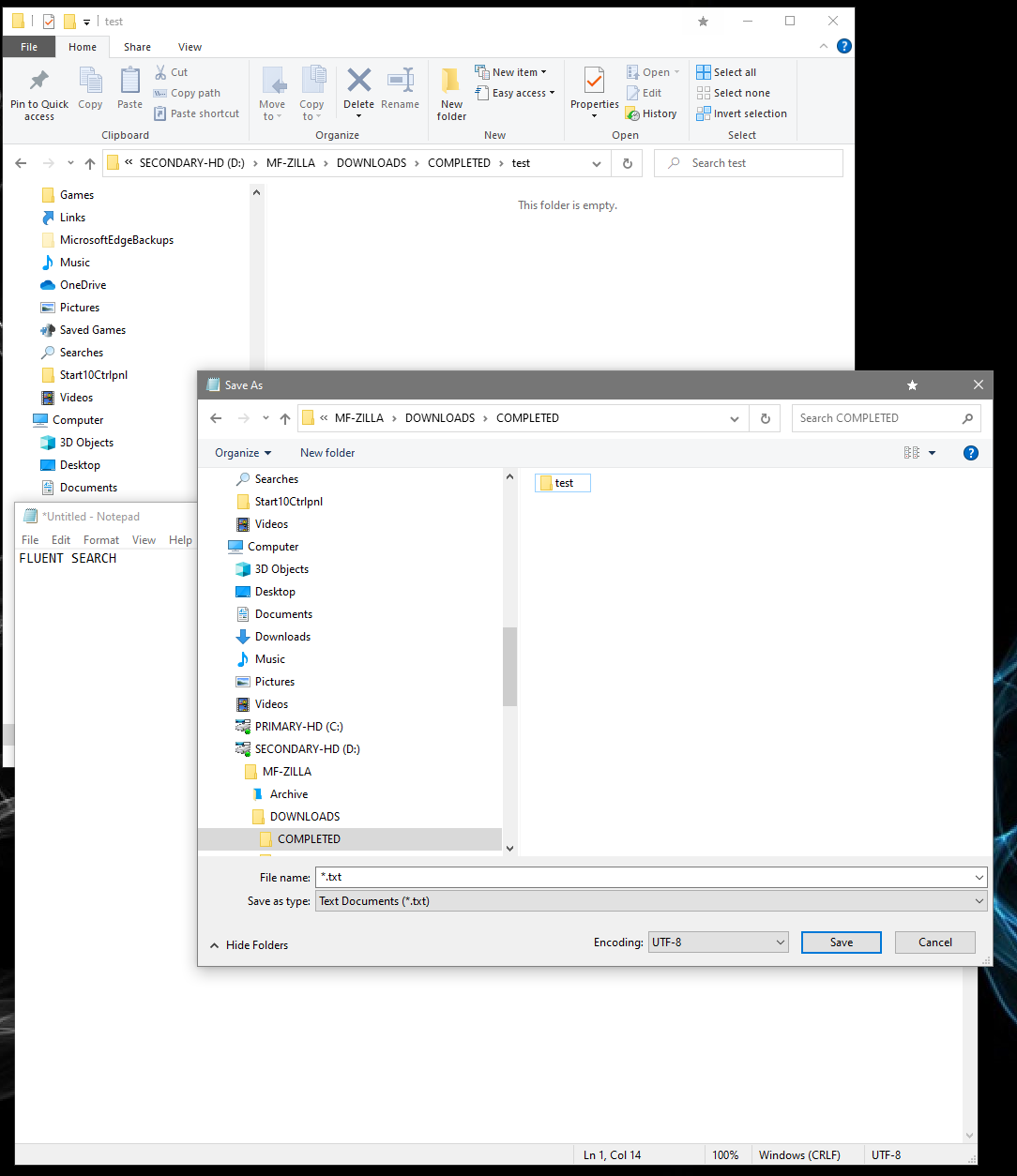 File Dialog is not opening folders · Issue #561 · adirh3/Fluent-Search ...
