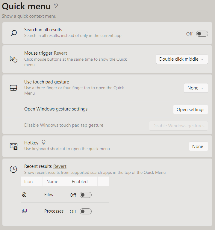 QUICK MENU "Bug" · Issue #816 · adirh3/Fluent-Search · GitHub