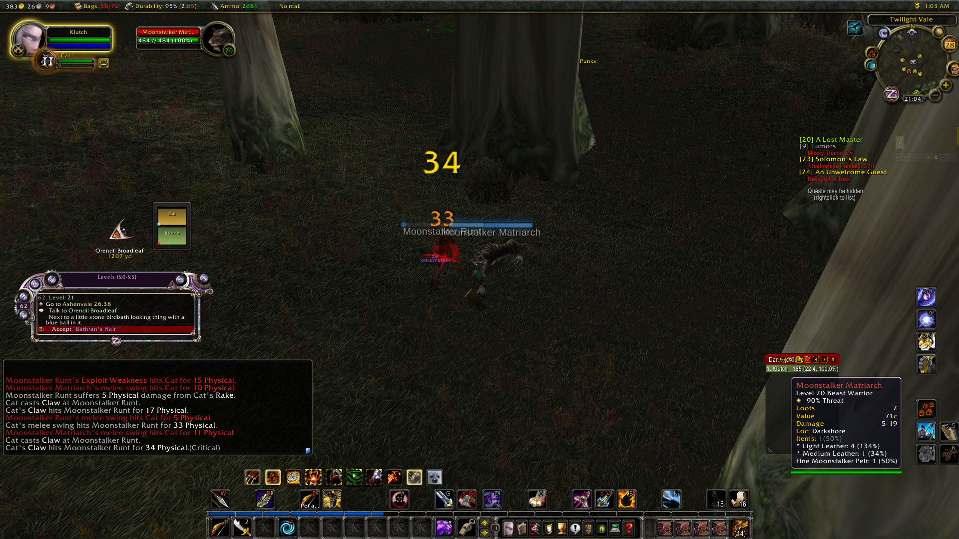 "Moonstalker Matriarch" have incorrect "Moonstalker Runt" summoning ...