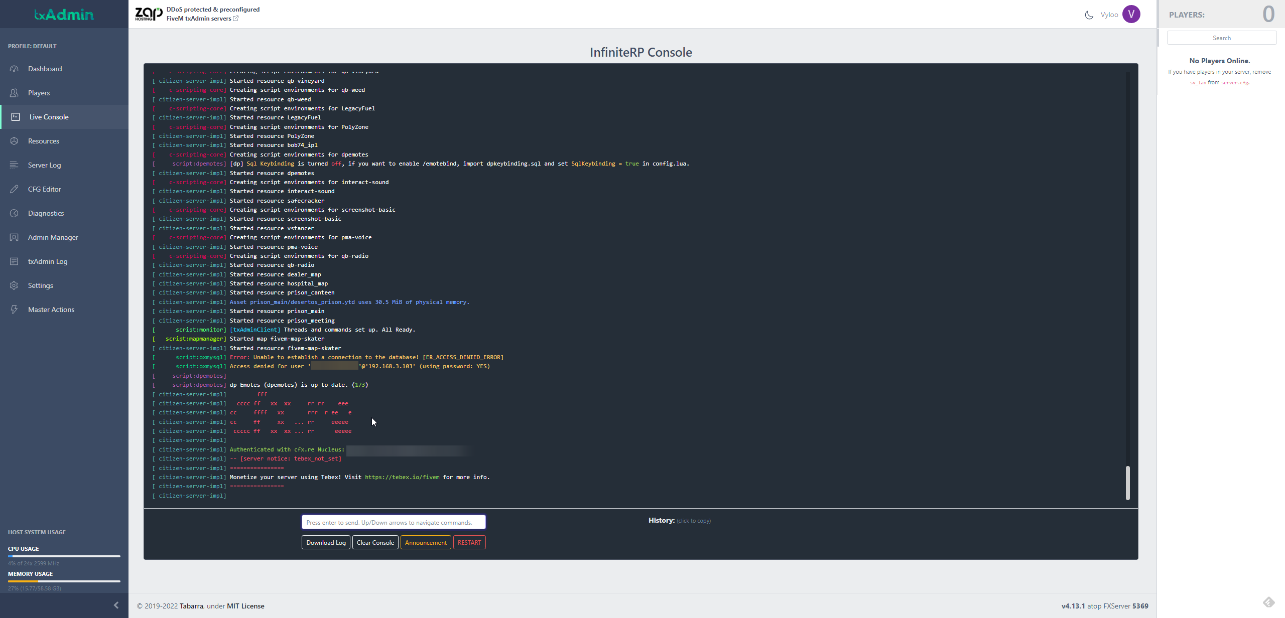 Connection Issue · Issue 95 · Overextended Oxmysql · Github