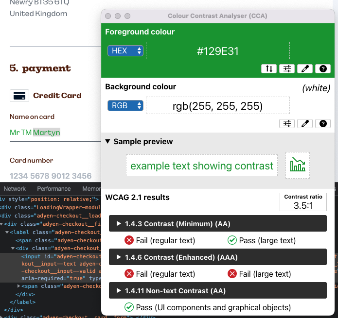 [Accessibility] Text has insufficient contrast · Issue #1800 · Adyen/adyen-web · GitHub