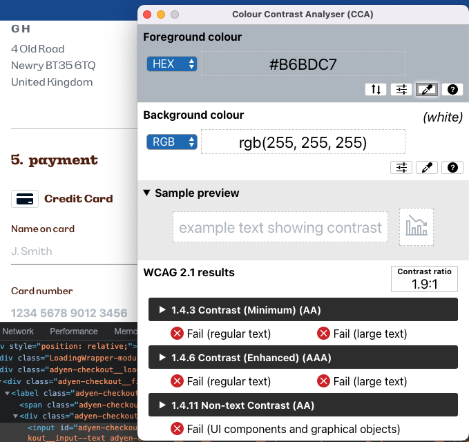 Accessibility Text Has Insufficient Contrast · Issue 1800 · Adyenadyen Web · Github 5635