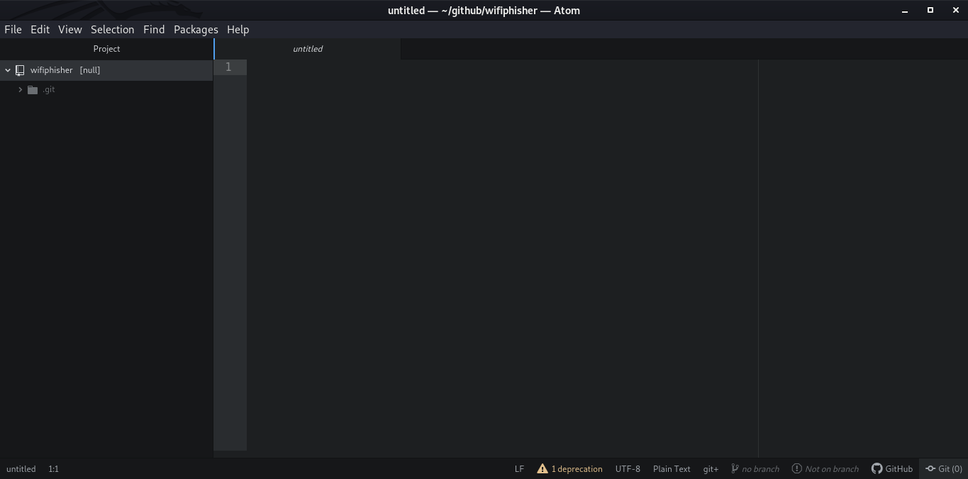 Cloning a repository from within atom uisng github tab clones only .git folder and nothing else ...