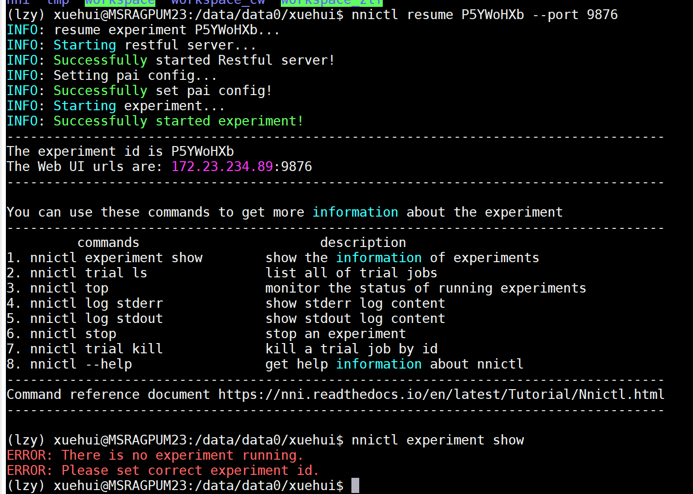 Can T Resume Expeirment Sucessfully And No Info To Debug · Issue 2037 · Microsoft Nni · Github