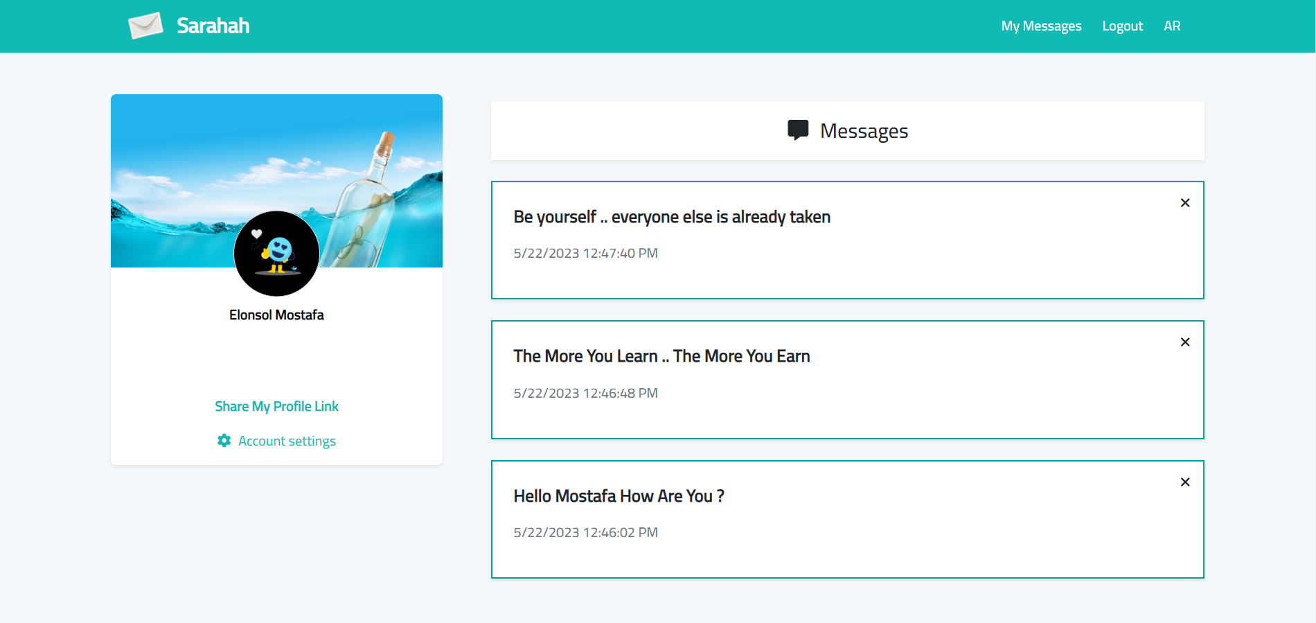 GitHub - Elonsolmostafa1/Sarahah-App: This project is a full-stack web ...