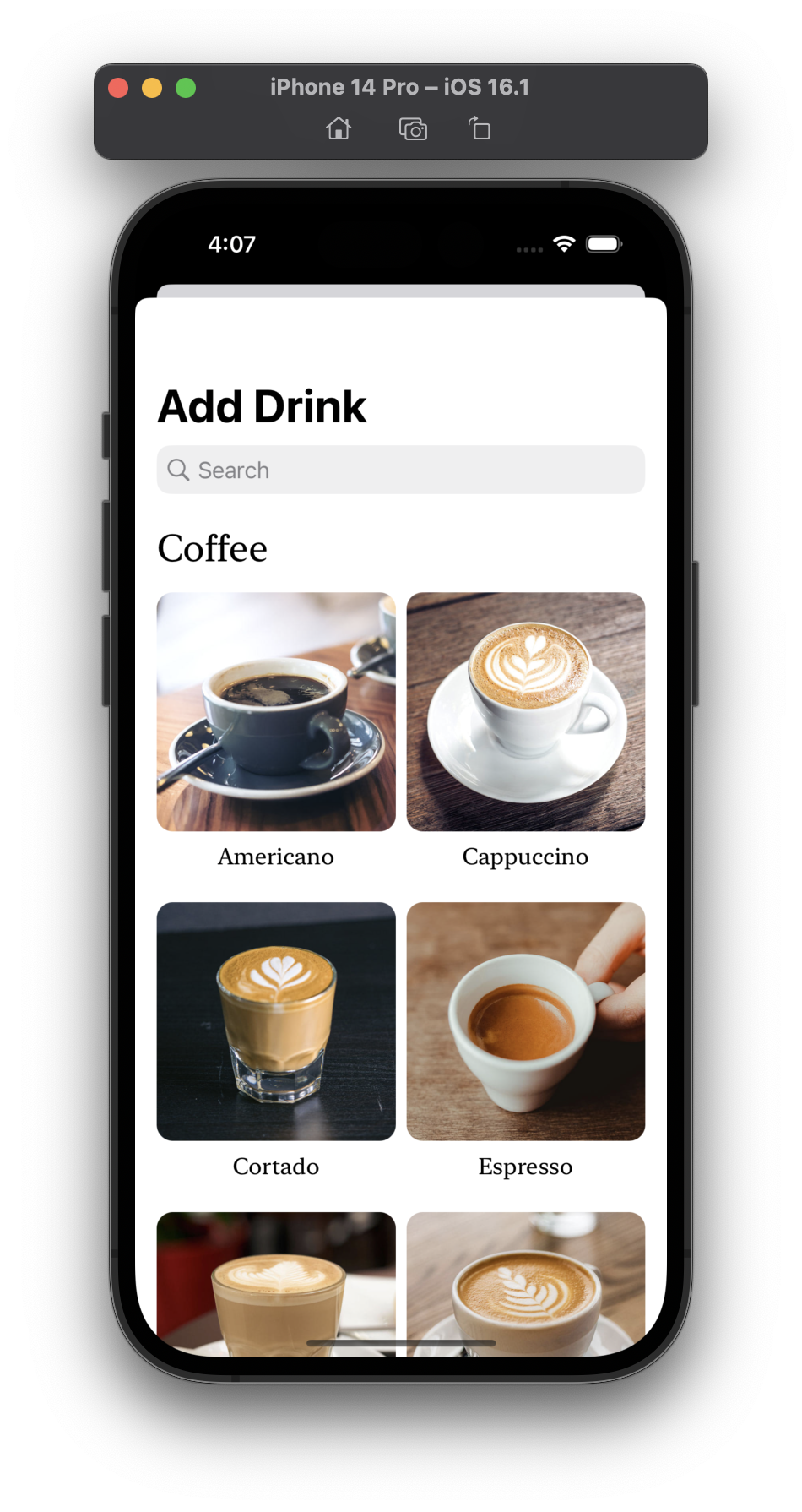 GitHub - PavelBohomolny/cool_beans_app: The simple template for drinks ...